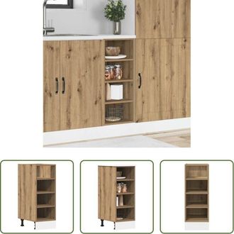 vidaXL vidaXL Rangement cuisine - Meuble bas Riga Ch&ecirc;ne artisanal 30 x 44,5 x 81,5 cm Bois ding&eacute;nierie