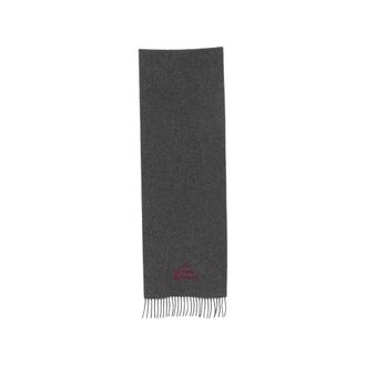 Vivienne Westwood &Eacute;charpe &agrave; franges brod&eacute;e - Femme - Accessoires - Gris - Taille: ONE Size