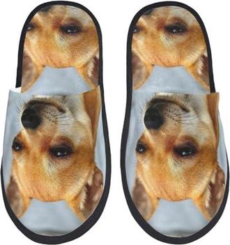 Generic Pantoufles Chihuahua Peluche Pantoufles De Maison Cozy Chaussons Pour Invit&eacute; H&ocirc;tel Camping M