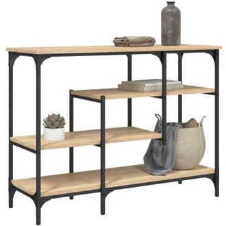 vidaXL Vidaxl - Table console ch&ecirc;ne sonoma 100x35x75 cm - Bois ding&eacute;nierie r&eacute;sistant &agrave; lhumidit&eacute; - Espace de rangement optimis&eacute; - Pieds r&eacute;glables