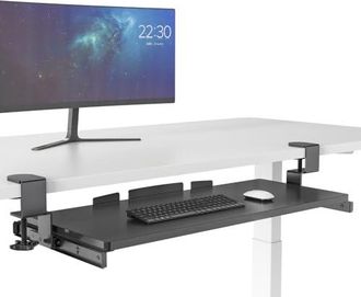 hjh OFFICE Support Clavier Extensible VM-KB Support Clavier ergonomiquepour Clavier et Souris, Montage Facile, Accessoires de Bureau Support Clavier Extensible N