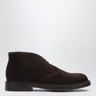Doucal's Stiefeletten aus Veloursleder in Dunkelbraun