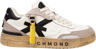John Richmond Homme, Chaussures, Blanc, Taille: 46 EU Baskets en Daim V&eacute;ritable