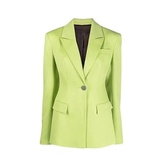 The Attico Leuchtend gr&uuml;ner Blazer mit fallendem Revers - - Jackets - Damen - Gr&uuml;n - S