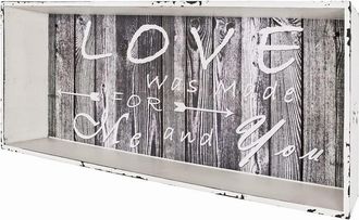 Haku M&ouml;bel Wandregal Motiv, Vintage, MDF - Ma&szlig;e: B 76 cm x H 30 cm x T 12 cm, Style: Industrial