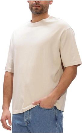 Selected Slhrelaxaspen 2-Ply SS O-Neck Noos - - Tops - Herren - Beige - 2XL