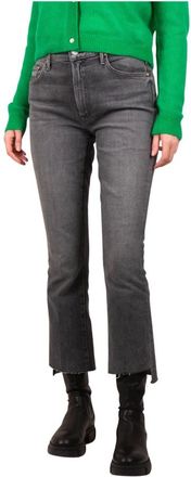 Mother Femme, Jeans, Gris, Taille: W30 Insider Crop Step Fray