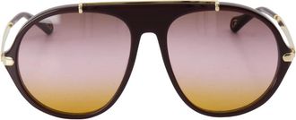 Chlo&eacute; unisex, Accessoires, Rouge, Taille: 58 MM Lunettes de soleil pilote oversize