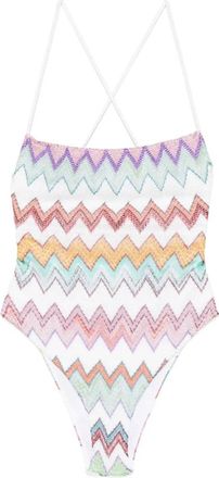 Missoni Femme, Maillots de bain, Multicolore, Taille: 36 FR Maillot de bain une pi&egrave;ce en viscose lam&eacute;e