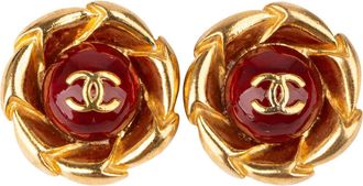 Chanel Halskette - Chanel Golden CC Earclips - Gr. unisize - in Orange - f&uuml;r Damen