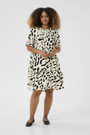 Culture Kleid Loose fit black offwhite