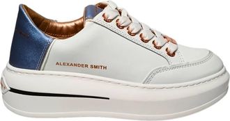 Alexander Smith Femme, Chaussures, Blanc, Taille: 36 EU Pelle Baskets