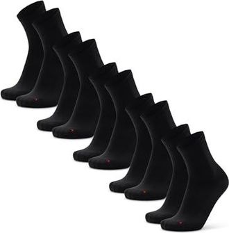 Danish Endurance 3 ou 5 Paires de Chaussettes de Sport Mi-Hautes, Respirantes & Anti-Ampoules, Homme Femme, Noir - 5 Paires, 39-42