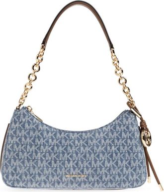 Michael Kors Femme, Sacs, Bleu, Taille: ONE Size Nolita Medium Signature Logo Chain Pochette