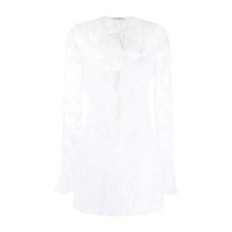 Philosophy di Lorenzo Serafini Femme, Robes, Blanc, Taille: 36 FR Robe Courte en Dentelle