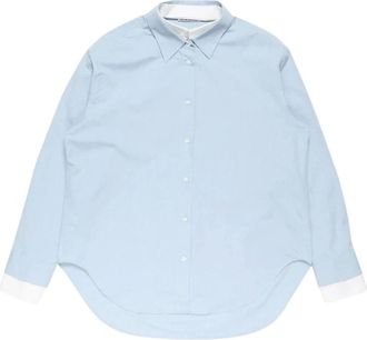 Acne Studios Femme, Blouses et Chemises, Bleu, Taille: 38 FR Layered Button-Up