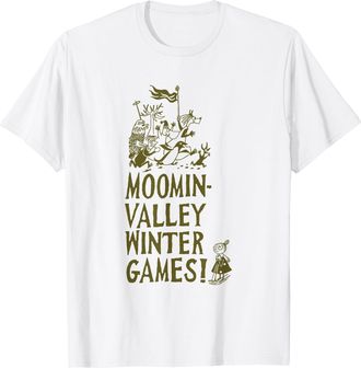 Moomin Mymble & Co Olive Moominvalley Winterspiele! Sport T-Shirt