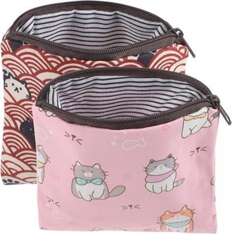 PartyKindom 2 pièces Sac de Rangement Étanche Pochette Portable pour Serviettes Hygiéniques et Accessoires Compacte et Pratique pour Femmes et Voyage