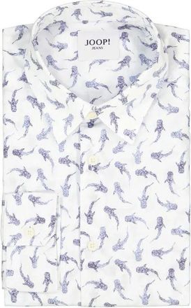 Joop Herren Hemd blau Baumwolle