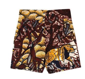Dior Burgundy and Yellow Aztec Pocket Shorts Size XS
