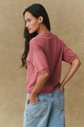 Next Strickpullover Weiches, gekn&ouml;pftes Polooberteil aus Strick (1-tlg)