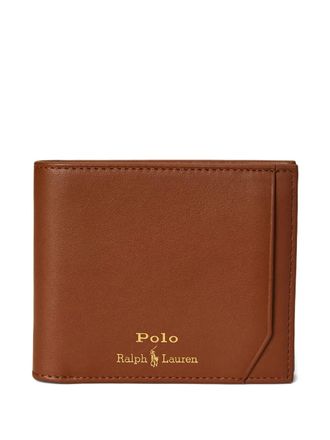 Polo Ralph Lauren portefeuille pliant médium en cuir - Marron