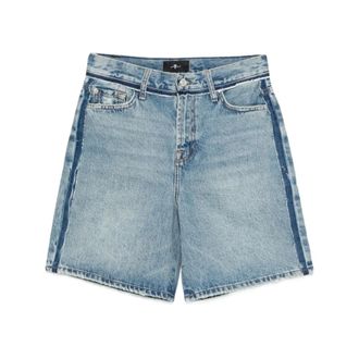 7 For All Mankind Damen, Shorts, Blau, W27Gr&ouml;&szlig;e