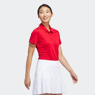 adidas Performance Poloshirt SOLID PERFORMANCE SHORT SLEEVE F&Uuml;R DAMEN mit Druckknopfverschluss, aus Polyester, leichtes Pikeematerial