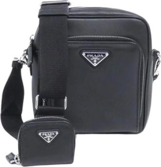 Prada Pre-owned 2Vh168 Softy Shoulder Bag - Homme - Pre-owned - Noir - Taille: ONE Size