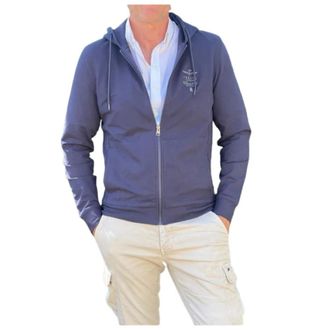 Aeronautica Homme, Sweatshirts et sweats &agrave; capuche, Bleu, Taille: 2XL Frecce Tricolori Hooded Zip SweaT-shirt