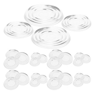 OSALADI OATIPHO 40 St&uuml;ck Teiliges Transparente Anti rutsch Pads aus PVC rutschfeste M&ouml;belpuffer in Zwei f&uuml;r Glasplatten Stabile Tischplattenpuffer f&uuml;r K&uuml;che B