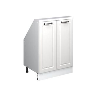 Vicco Meuble de Rangement sous Pente Rion, Blanc Campagne/Blanc, avec 2 Portes