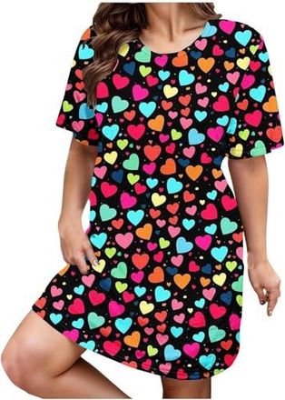 Generic V&ecirc;tements De Nuit Femme Manche Courte Lingerie Mini Fond De Robe El&eacute;gant L&eacute;gers Tee Shirt Nuit Sexy Respirants Sleepwear Imprim&eacute;e Confortable Babydoll