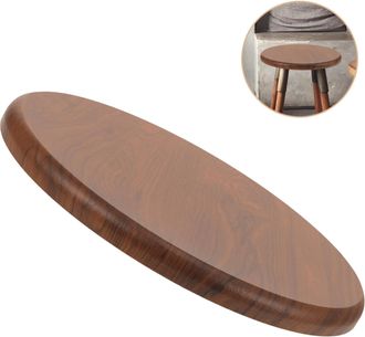 DOITOOL Runder Hocker Sitz Holz Ersatzplatte Barhocker Sitzschale Ersatz aus Massivem Holz Langlebig Stabil mit Glatter Oberfläche und Eisenverstärkung für Ei