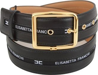 Elisabetta Franchi Femme, Accessoires, Noir, Taille: L Logo-pattern Belt