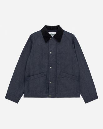 Arket Und Barbour Gewachste Denimjacke -Blau
