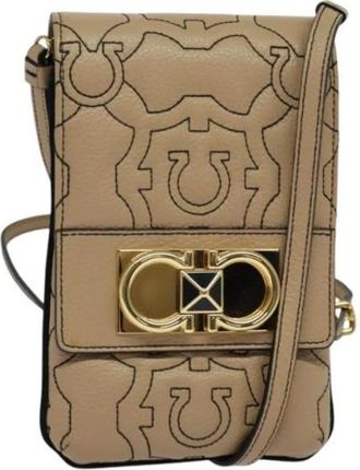 Ferragamo Pre-owned Cuir sacs-ports-paule - Femme - Pre-owned - Beige - Taille: ONE Size