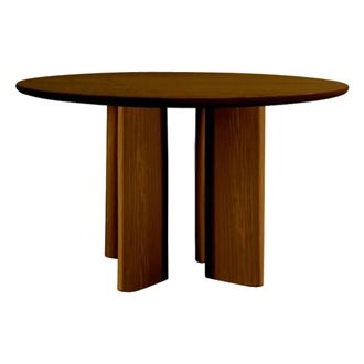 Gabrielle Paris Table &agrave; diner ronde finition Teck Joe Gabrielle Paris