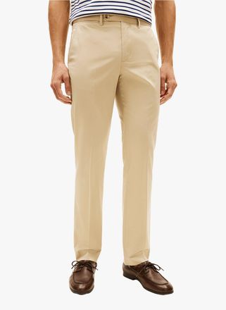 Tommy Hilfiger Pantalon droit en coton m&eacute;lang&eacute;