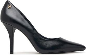 Tommy Hilfiger High Heels High Heel Court Leather Shoe FW0FW09527 Schwarz