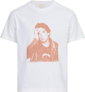 A.P.C. T-shirt droit &agrave; motif en coton