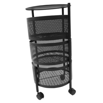 Aboofan Drehbares Aufbewahrungsregal K&uuml;che aus Robustem Multifunktionales Lagerregal mit Stabiler Konstruktion f&uuml;r Gem&uuml;se und K&uuml;chenutensilien Flexibel Einset