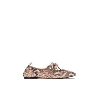 Kazar Gepr&auml;gte Lederballerinas mit Doppelriemen - - Shoes - Damen - Rosa - 38 EU