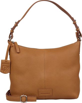 Burkely Soft Skylar Shoulderbag - Cognac Nude Leder Damen Tasche - Nachhaltiges LWG-Leder mit Verstellbarem Riemen