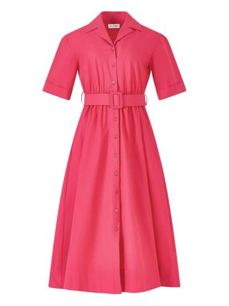 Rosie Assoulin robe en coton à coupe mi-longue - Rose