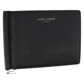 Saint Laurent Pre-owned Leder Portemonnaie - - Pre-owned - Damen - Schwarzk - ONE SIZE