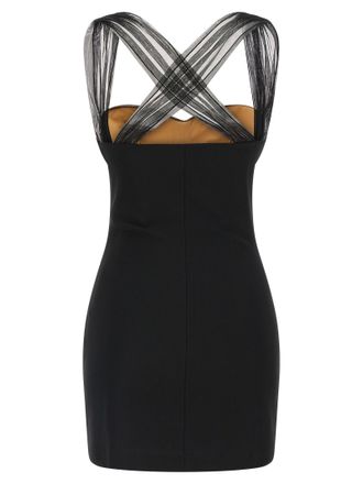 Nensi Dojaka Womens Black Viscose Short Dress