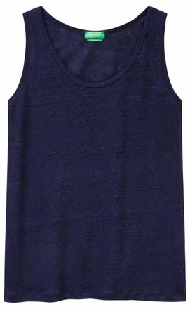 Benetton Damen Canotta 37uje8398 Unterhemd, blau, Medium