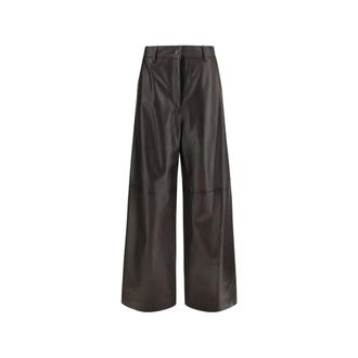 P.A.R.O.S.H. P.a.r.o.s.h., Femme, Pantalons, Brun, Taille: 40 FR Pantalon en cuir