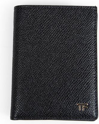 Tom Ford Small Grained Leather Folding Card Holder